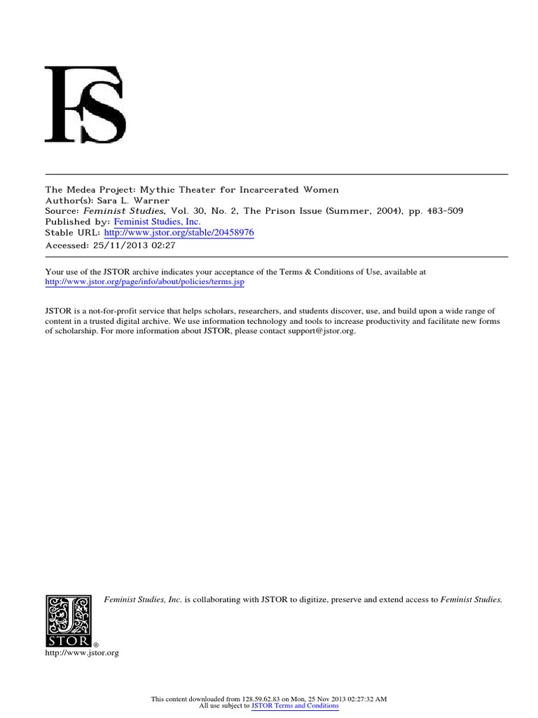 The Medea Project: Mythic Theater For Incarcerated Women | PDF | Prison