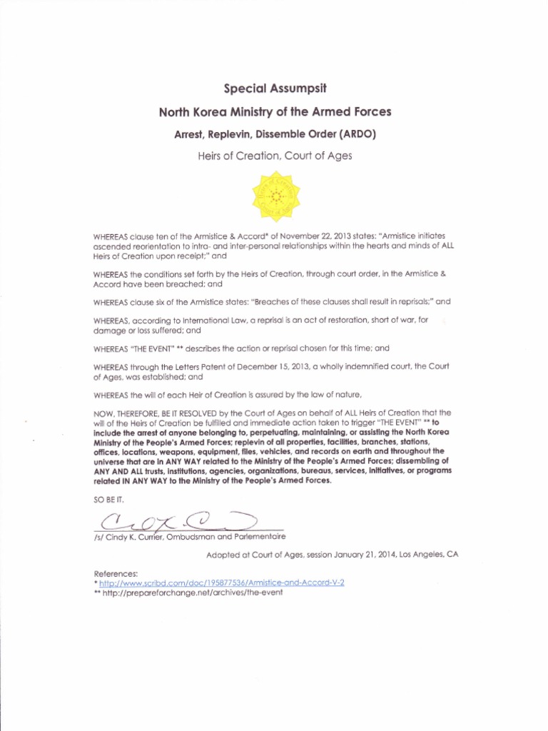Special Assumpsit, Ministry of The Armed Forces (ARDO) | PDF | English ...