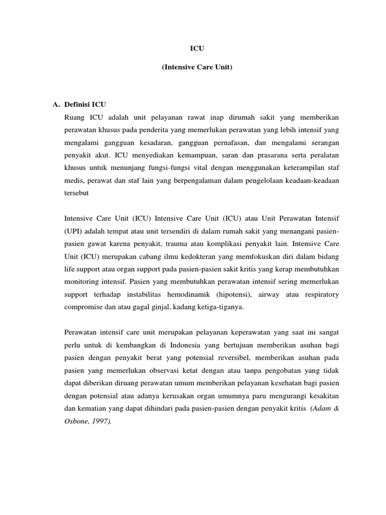 Intensive Care Unit | PDF