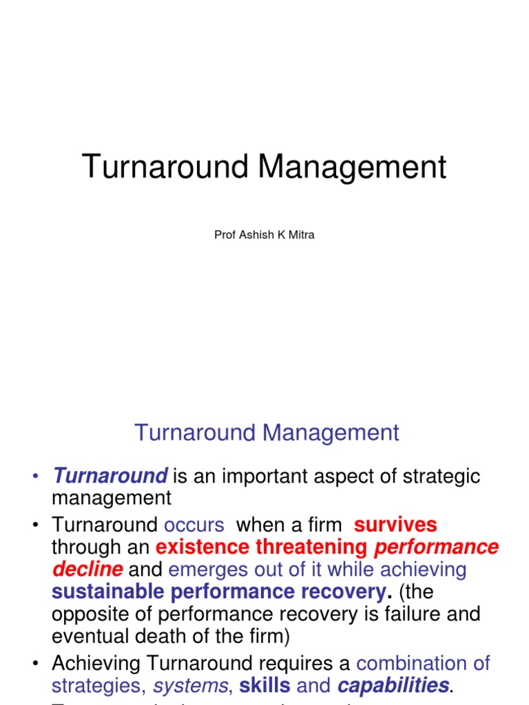 Turnaround Management Nov12 | PDF | Ibm | Strategic Management
