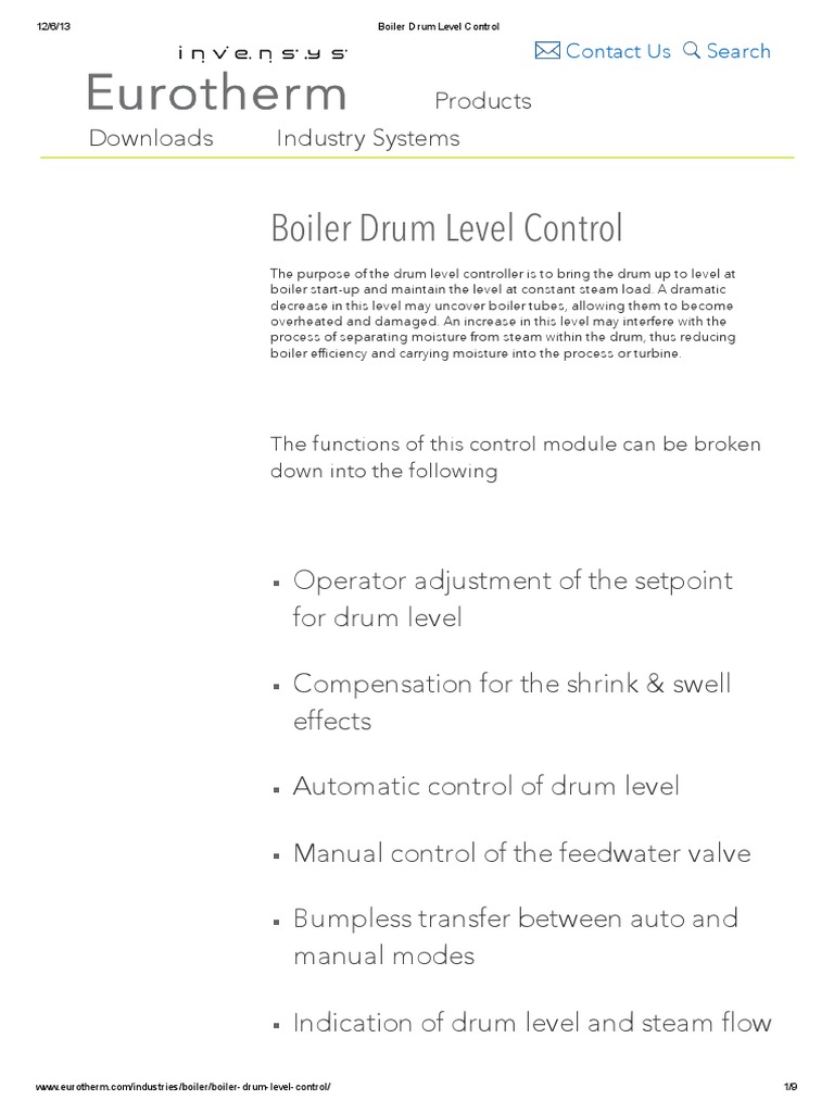 Boiler Drum Level Control | PDF | Boiler | Control System