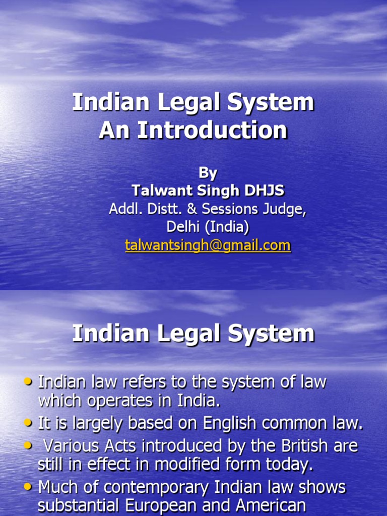 An Introduction - Indian Legal System | PDF | Writ | Supreme Court Of India