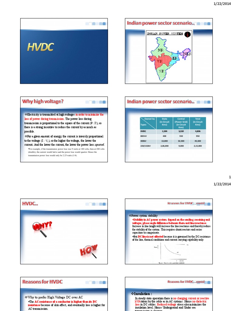 HVDC - Lecture 1 | PDF | High Voltage Direct Current | Electric Power Transmission