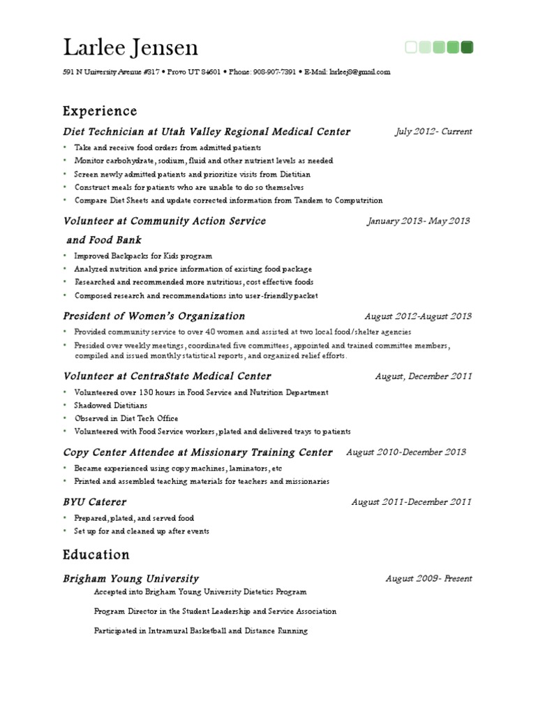 Resume Final | PDF | Wellness