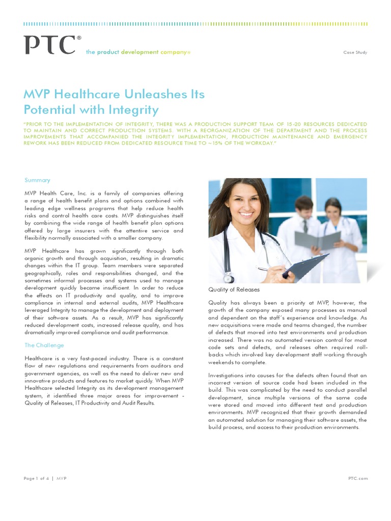 MVP Healthcare Unleashes Its Potential With Integrity: Case Study | PDF | Automation ...