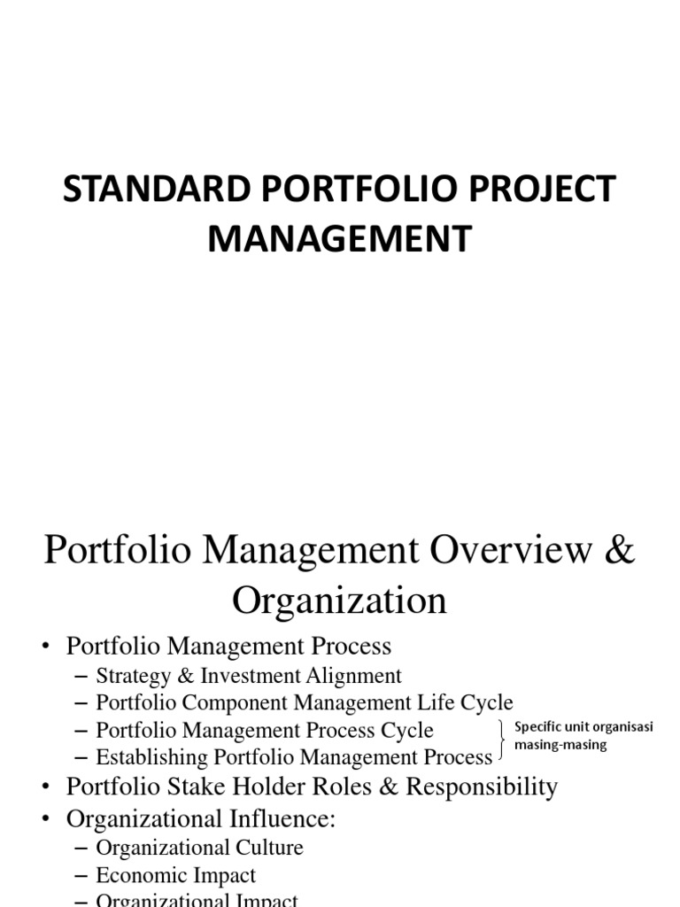 2.standard Portfolio Project Management | PDF | Strategic Planning | Risk