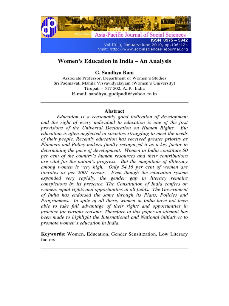 Sandhya Rani | PDF | Literacy | Gender Inequality