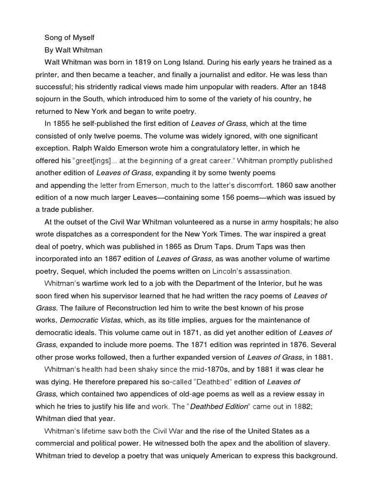 Whitman | PDF | Poetry | Science
