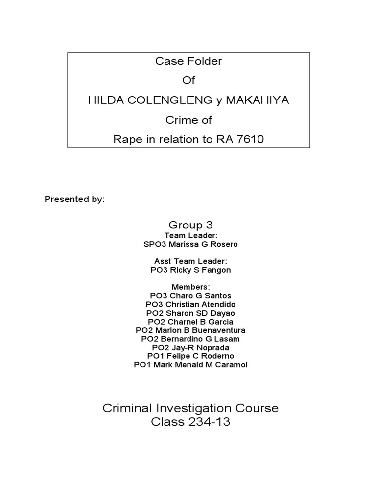 CASE Number 2 | PDF | Legal Action | Law Enforcement