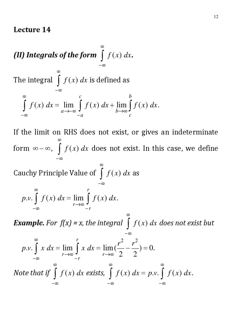 (II) Integrals of The Form | PDF | Integral | Theorem