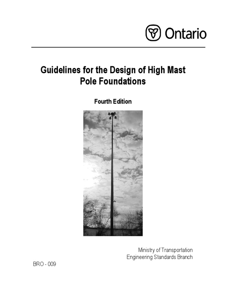 Guidelines for the Design of High Mast Pole Foundation | Deep ...