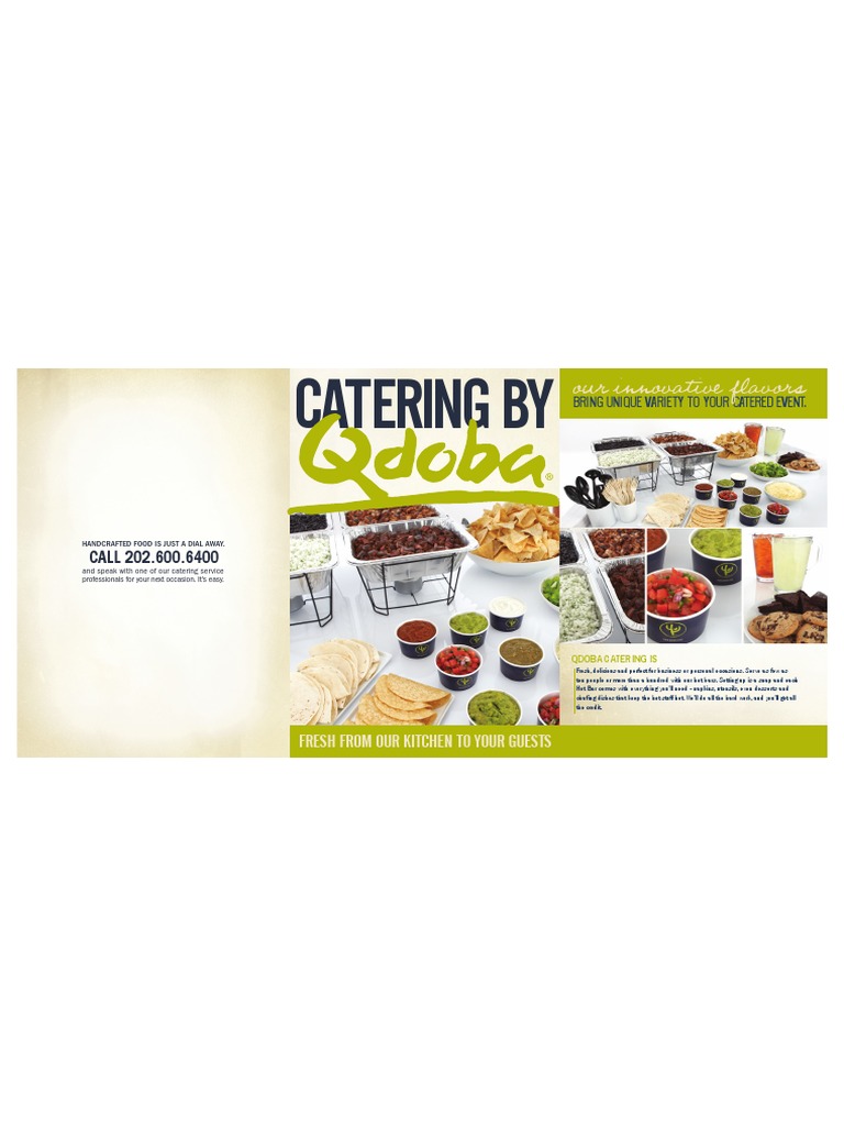 Catering Menu Qdoba 2013 | PDF | Mexican Cuisine | Tortilla