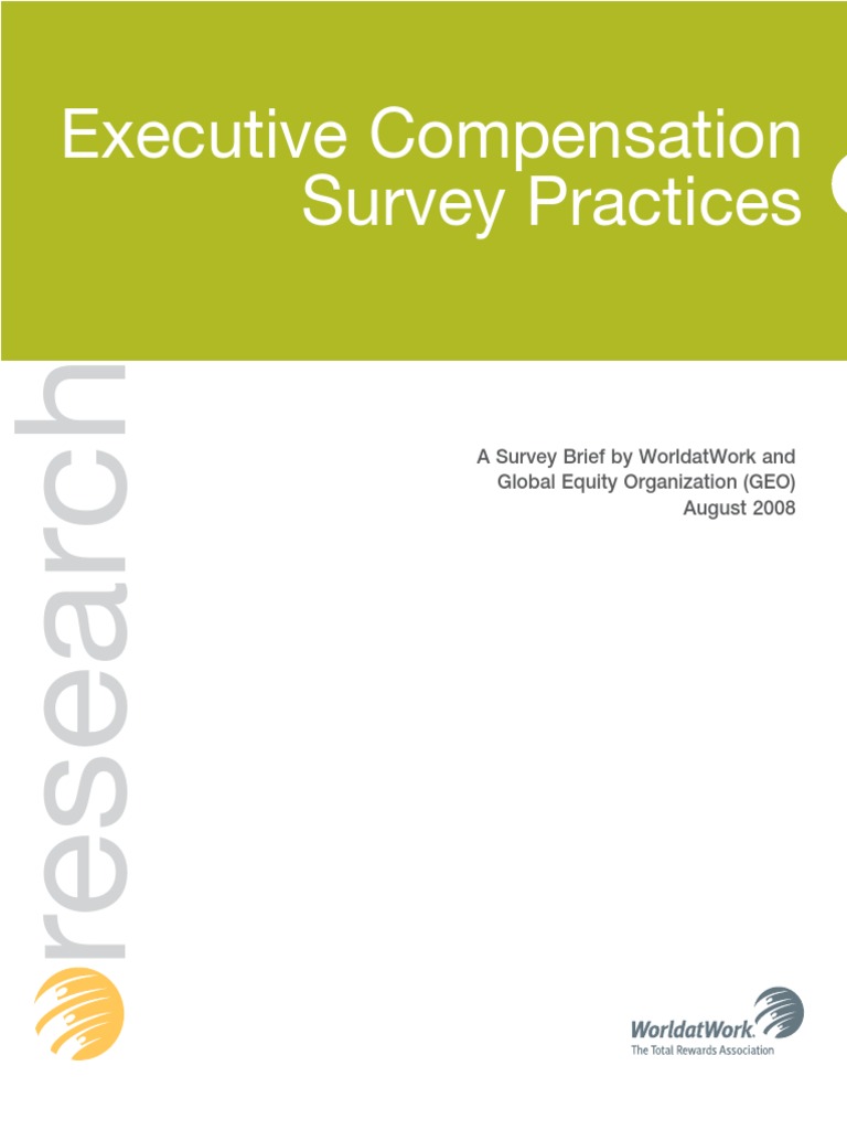 Executive Compensation Survey | PDF | Survey Methodology | Executive ...