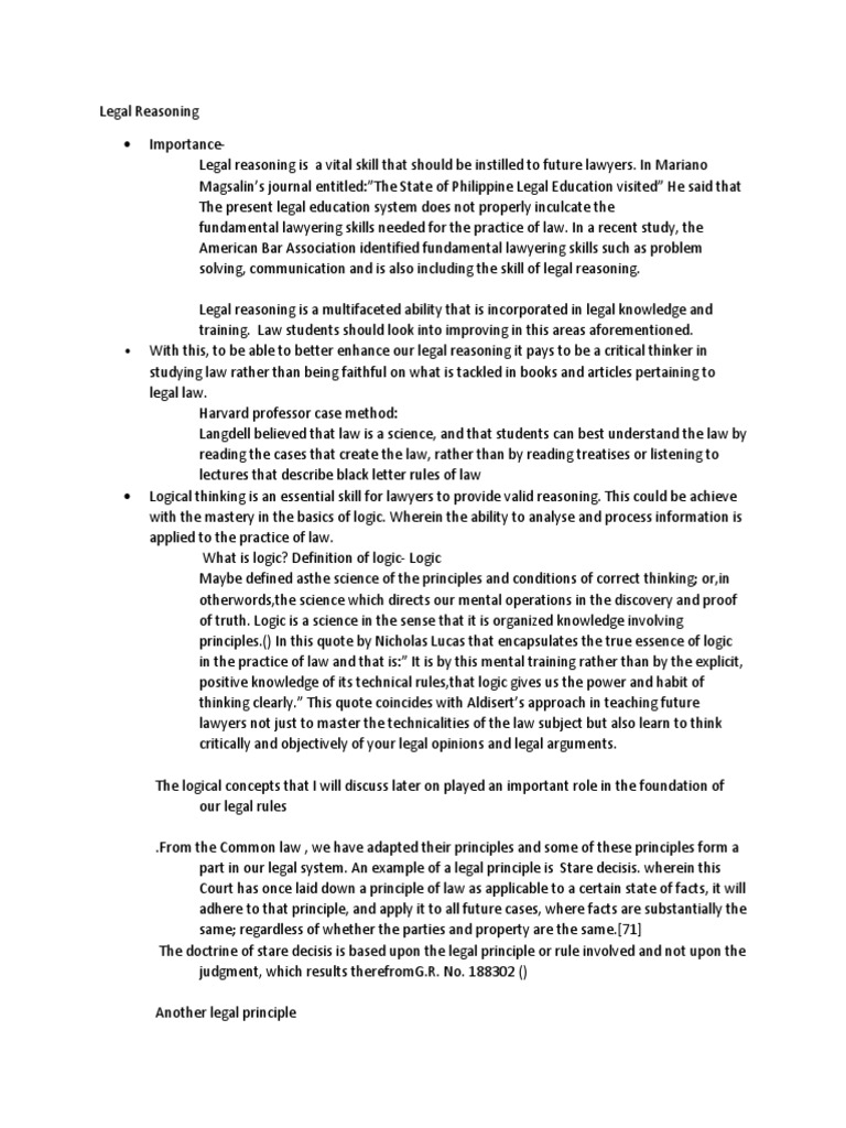 Legal Reasoning | Inductive Reasoning | Argument | Free 30-day Trial ...