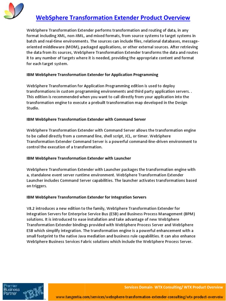 WTX Product Overview | PDF | Business Process Management | Application ...