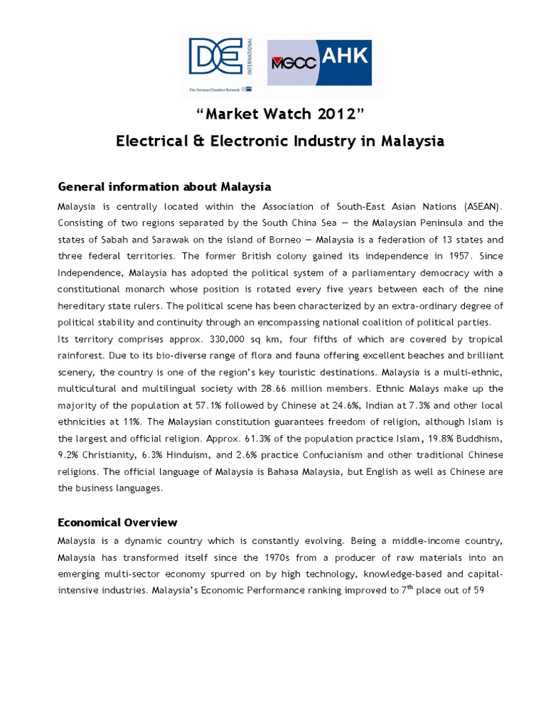 Electrical Electronic Industry in Malaysia | Malaysia | Renewable Energy