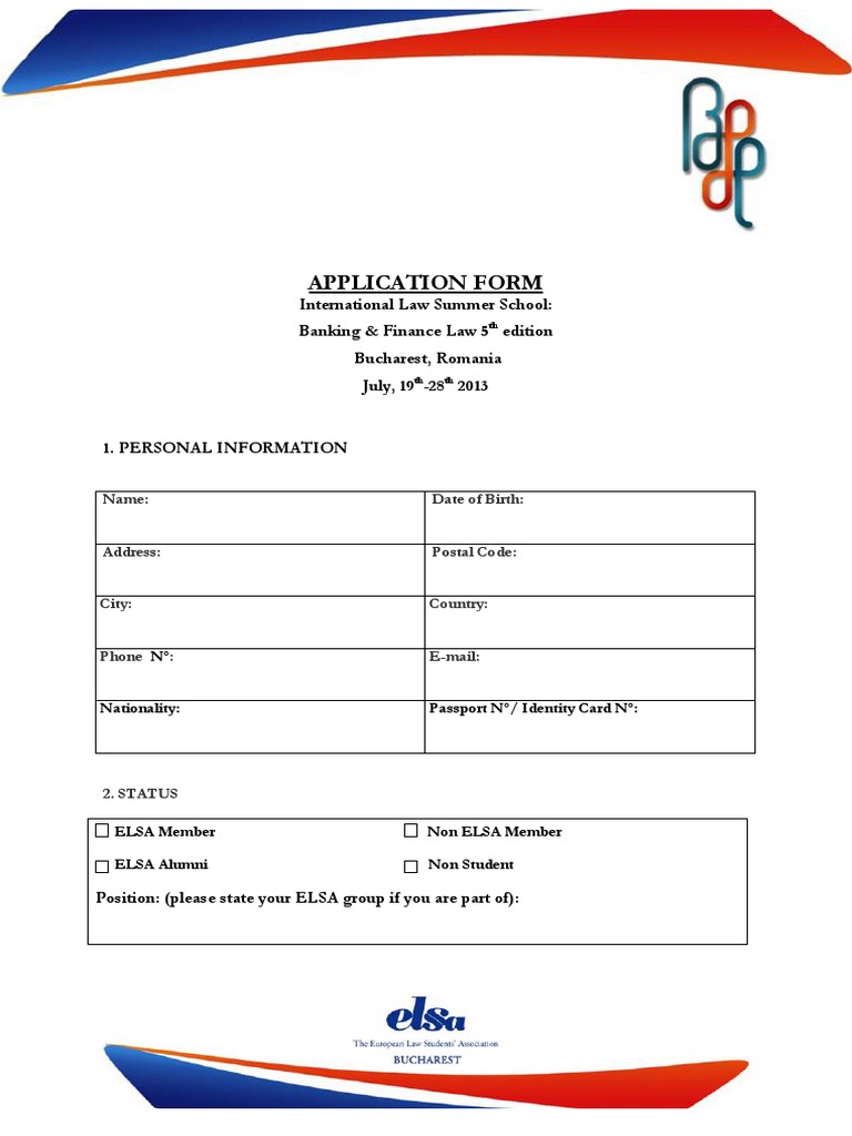 Application Form BFL Final | PDF | Postgraduate Education | Email