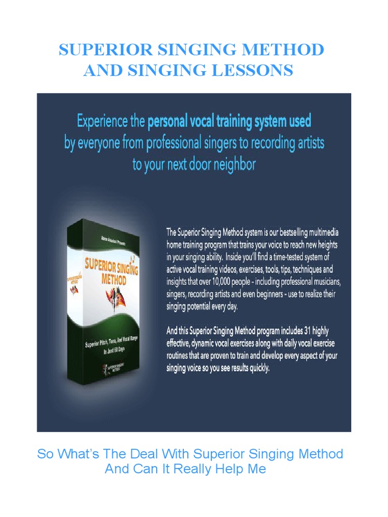 Superior Singing Method | PDF | Singing | Leisure