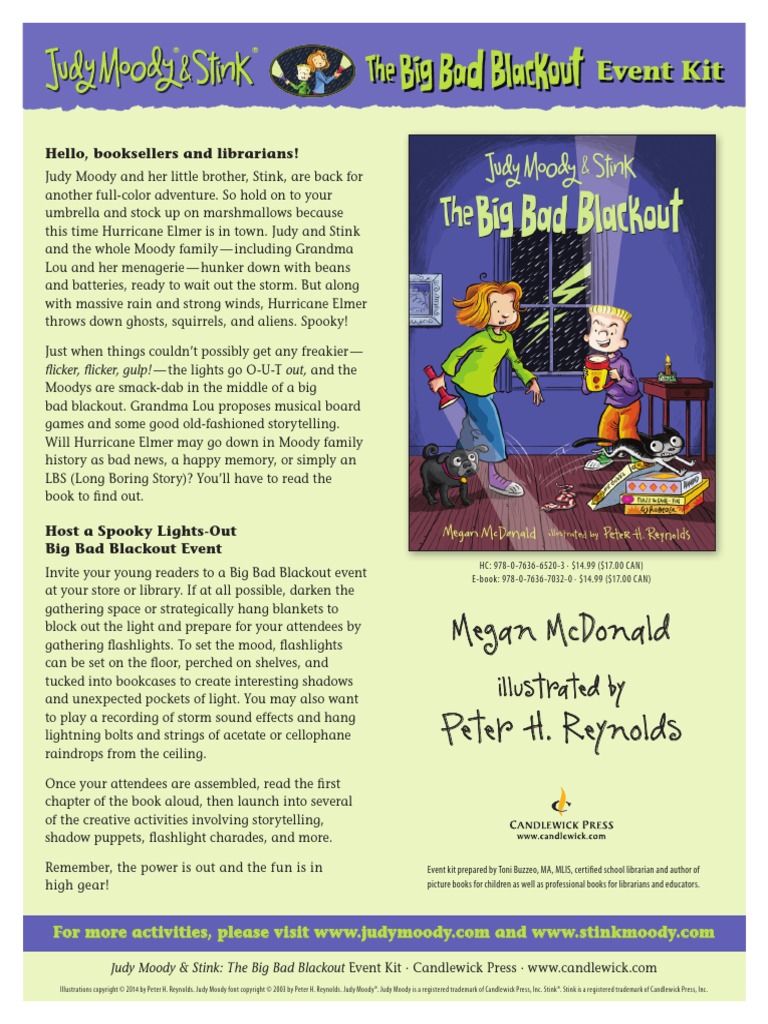Judy Moody & Stink: The Big Bad Blackout Activity Kit | PDF