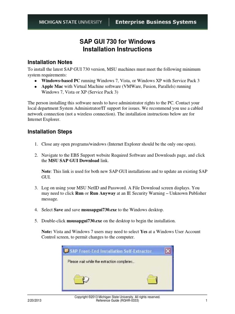 Sap Gui Download Instructions | PDF | Graphical User Interfaces ...