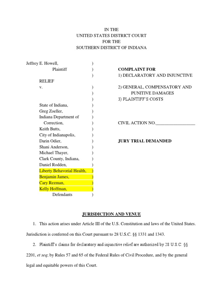 Complaint | Defamation | Damages