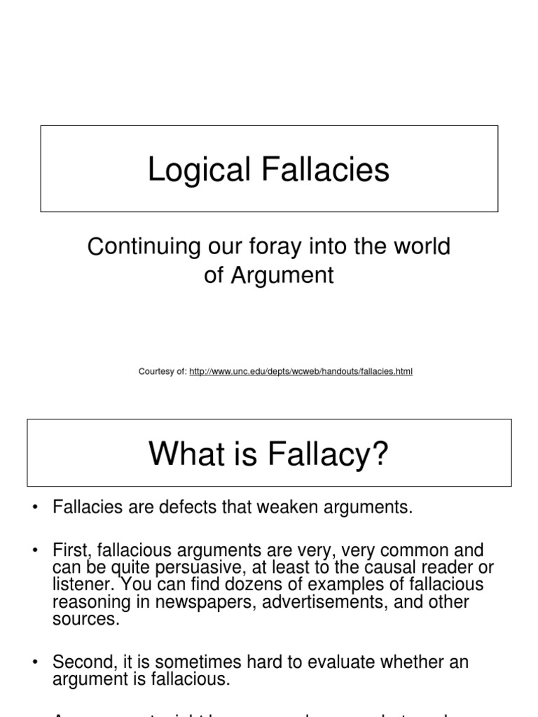 Logical Fallacies | PDF | Fallacy | Epistemology