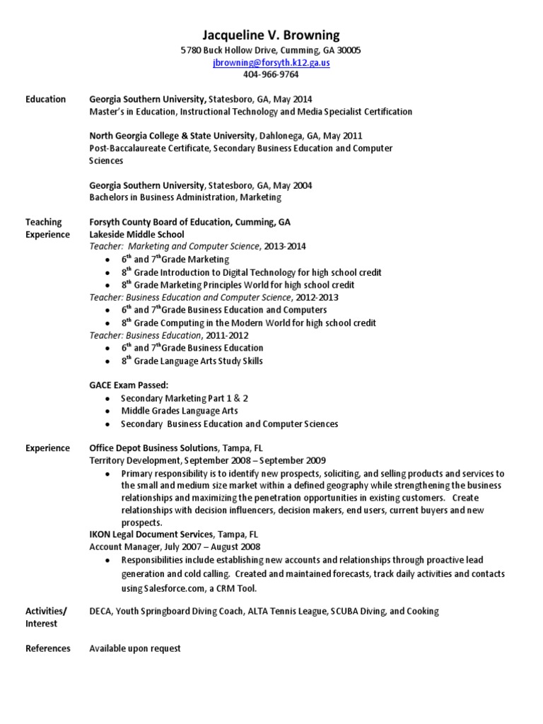 Browning Resume | PDF