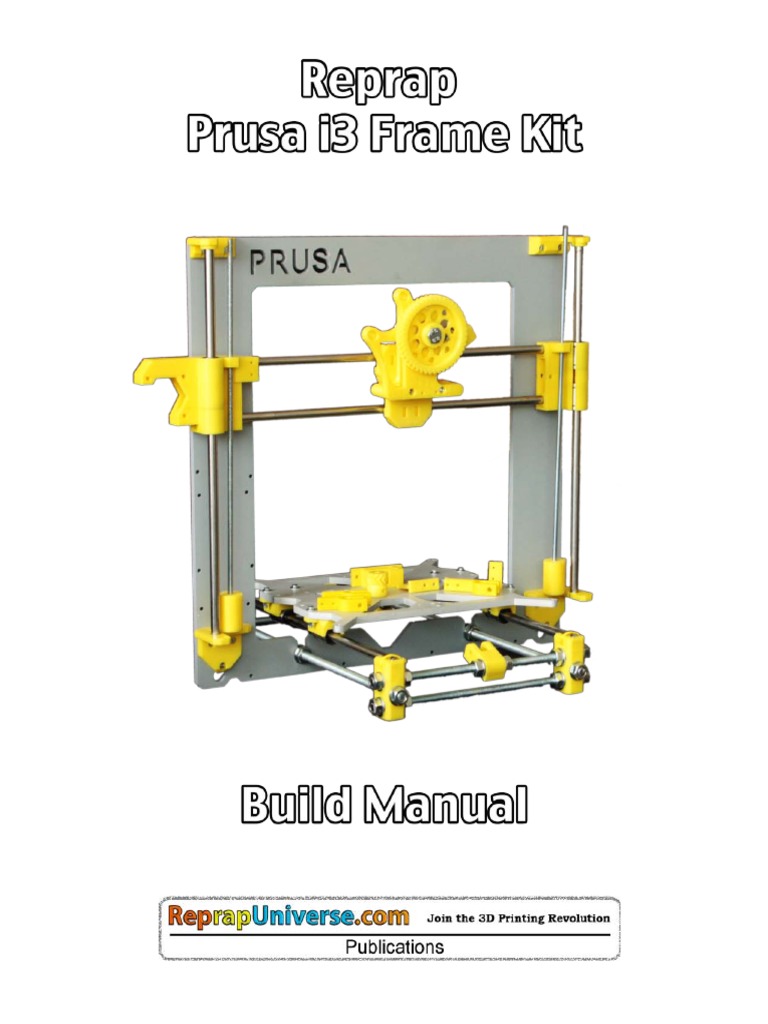 Prusa I3 Frame Kit Build Manual PDF | PDF | Nut (Hardware) | Screw
