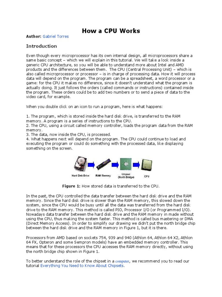 How A CPU Works | PDF | Cpu Cache | Central Processing Unit