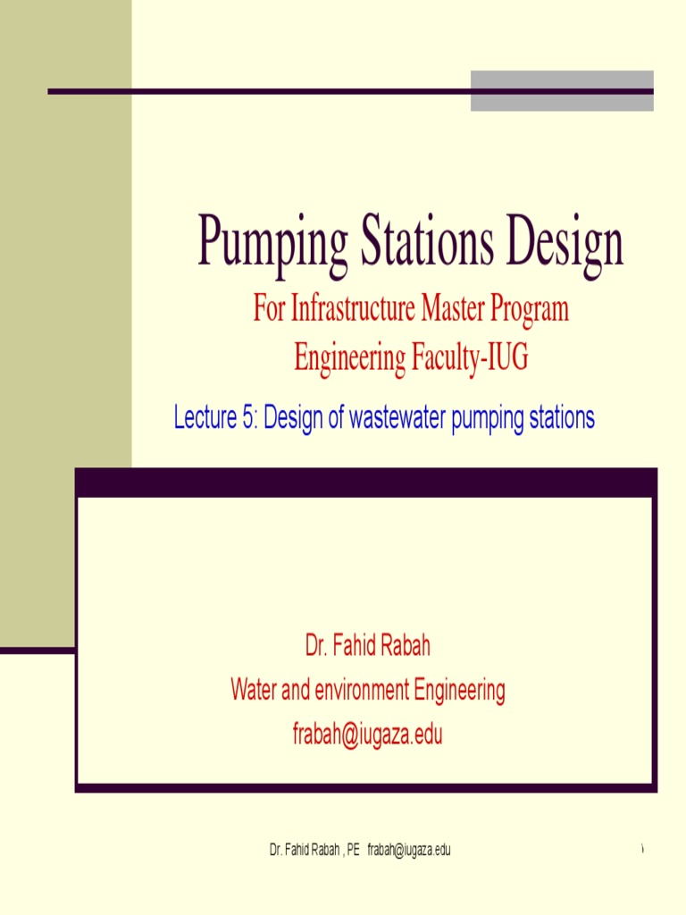 Pumping Stations Design Lecture 5 | PDF | Pipe (Fluid Conveyance ...