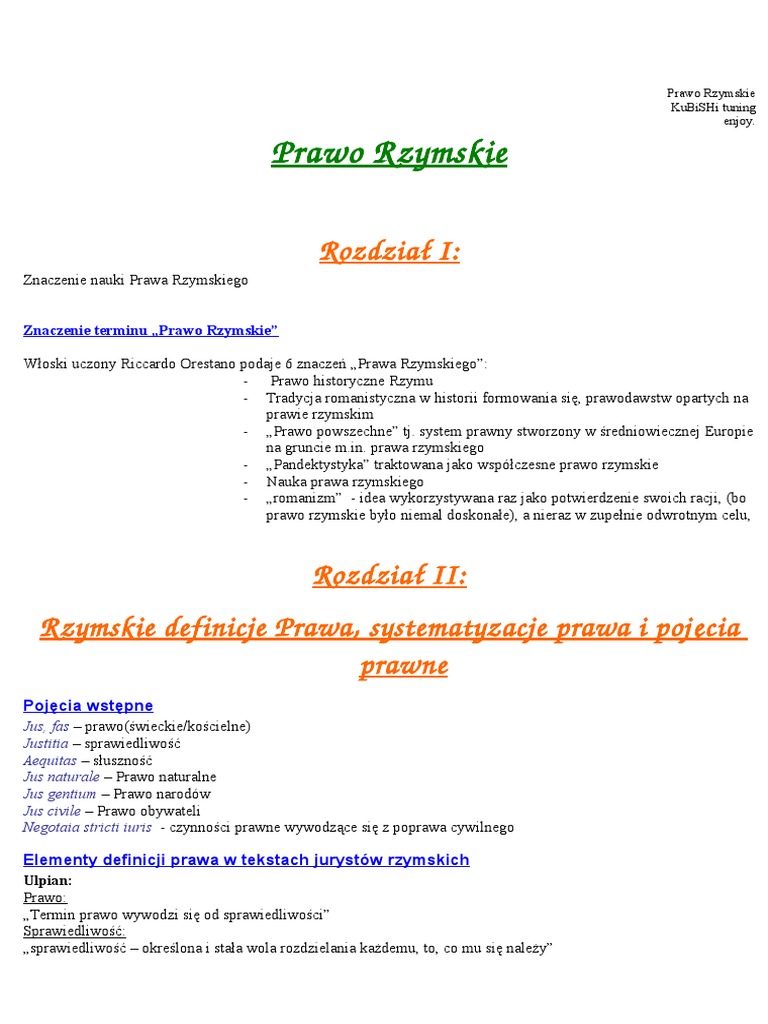 SKRYPT (Prawo Rzymskie) | PDF