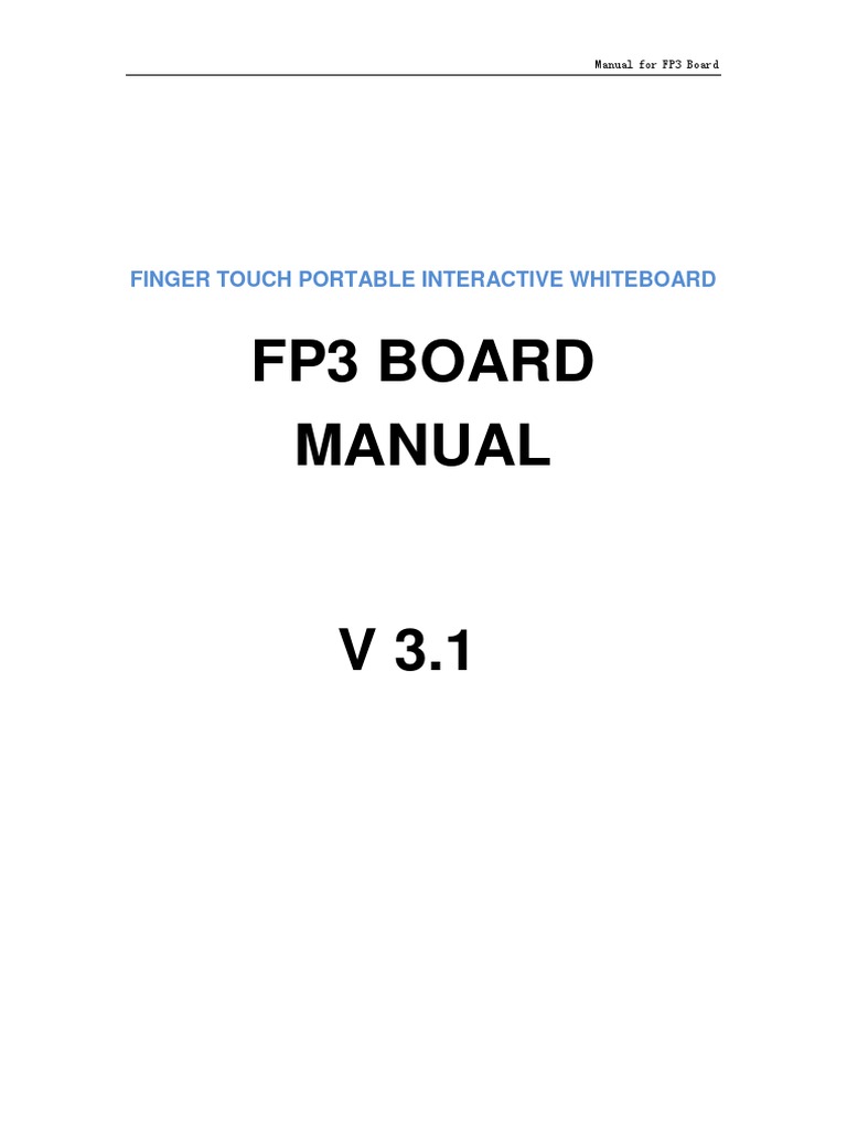 FP3 Board Manual | PDF | Touchscreen | Windows 7