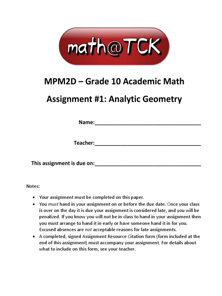 Math Assignment | PDF | Triangle | Geometry