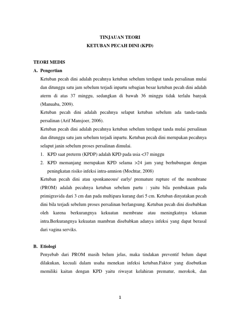 Tinjauan Teori KPD | PDF | Kesehatan Holistik | Sains & Matematika