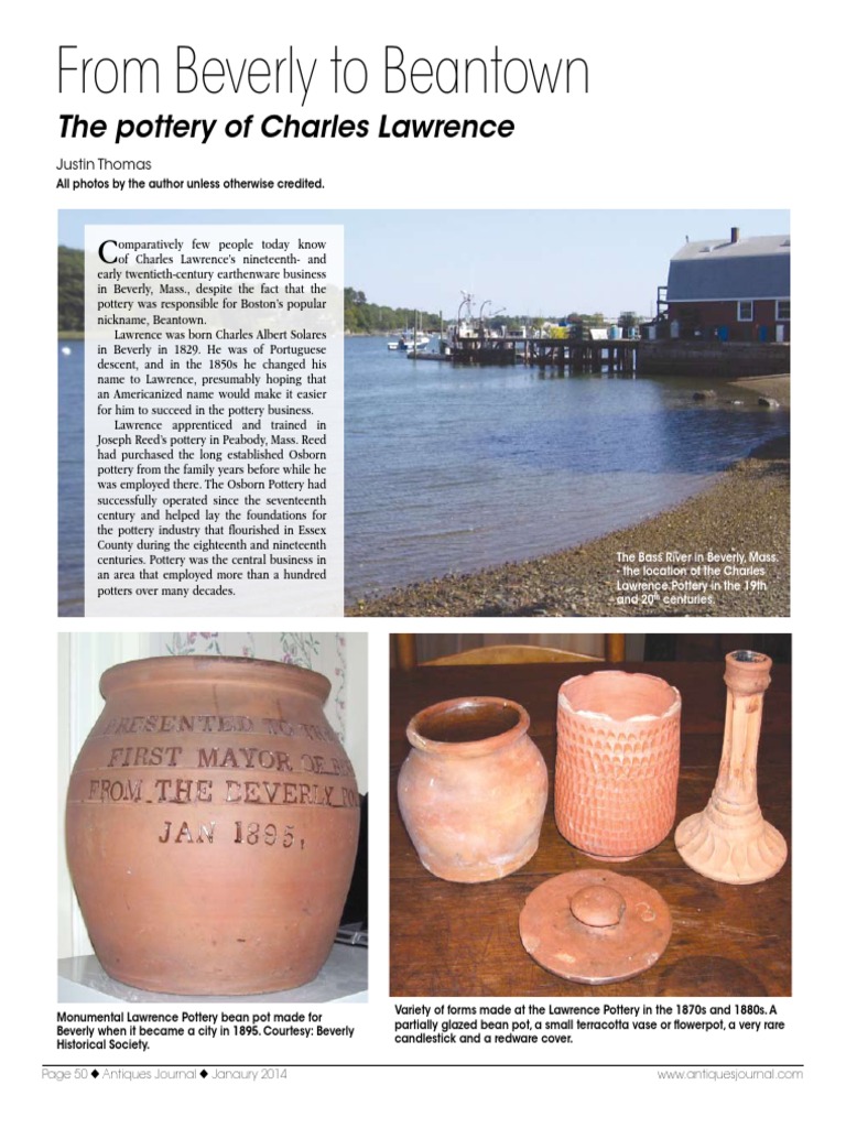 Charles Lawrence Pottery - New England Antiques Journal January 2014 ...