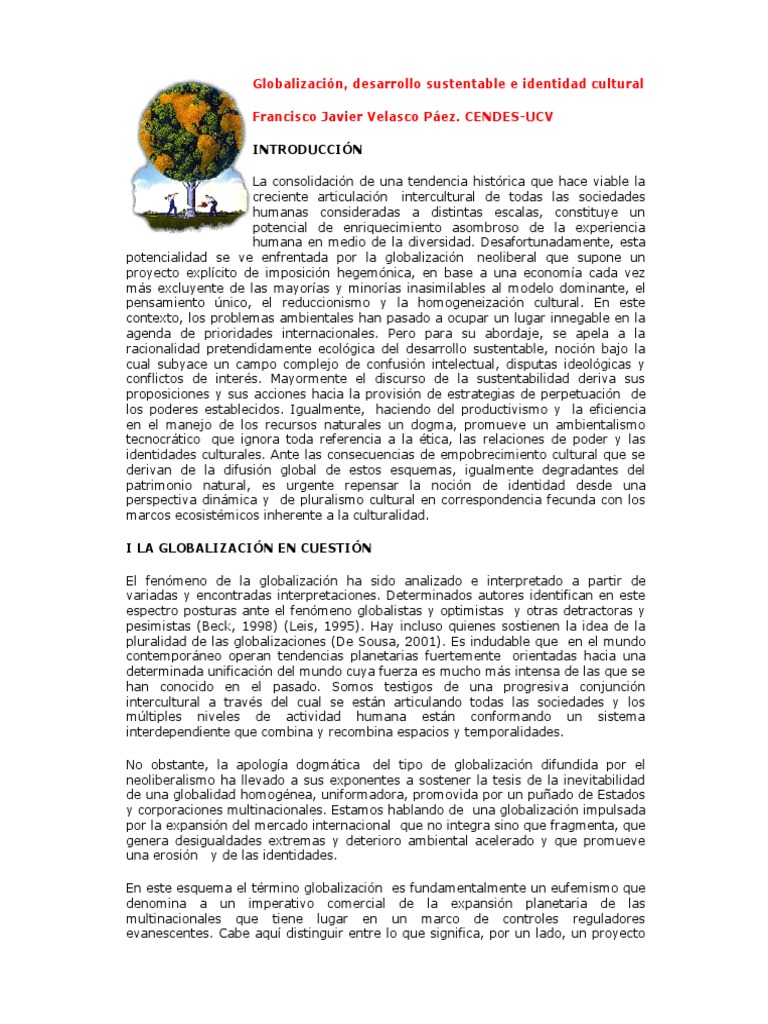 Globalizacion Desarrollo Sustentable e Identidad Cultural | PDF | Sustentabilidad | Globalización