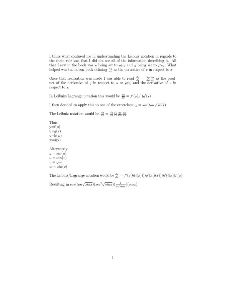 Understanding Leibniz Notation in Derivatives | PDF | Language Arts ...