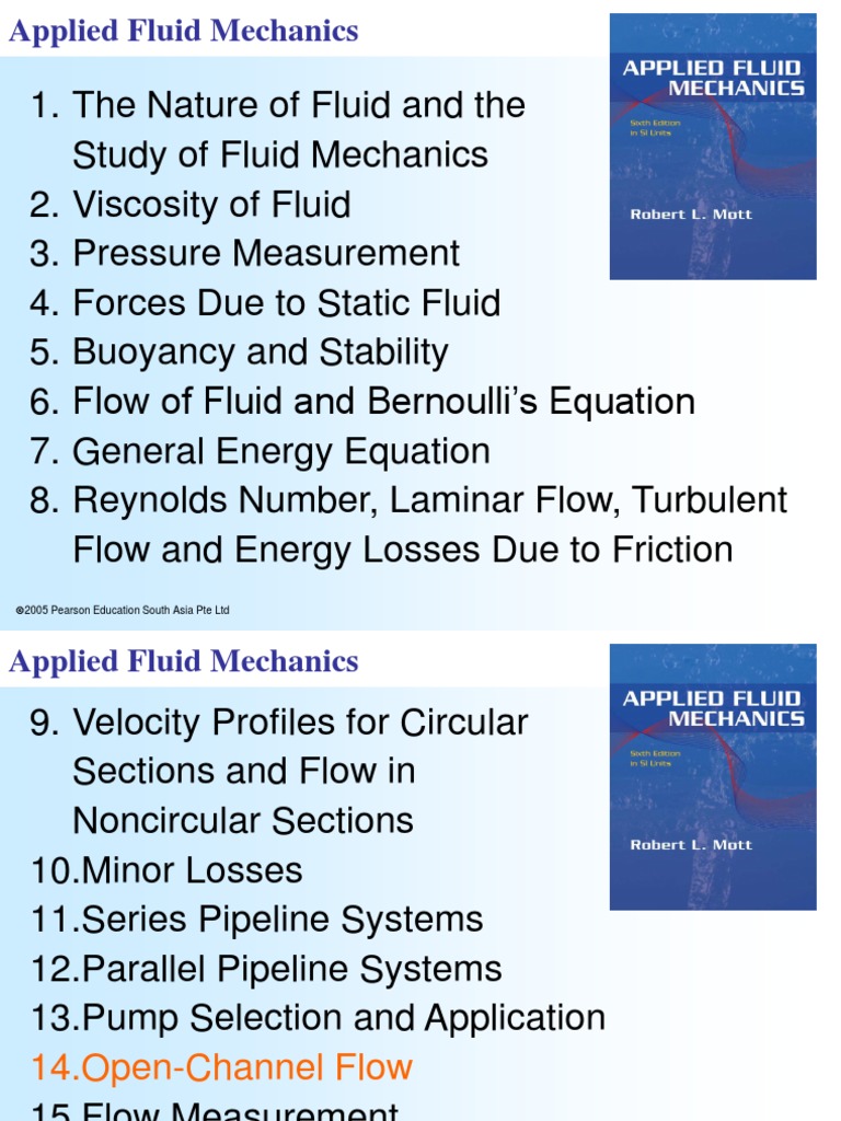 2005 Pearson Education South Asia Pte LTD | PDF | Reynolds Number | Fluid Mechanics