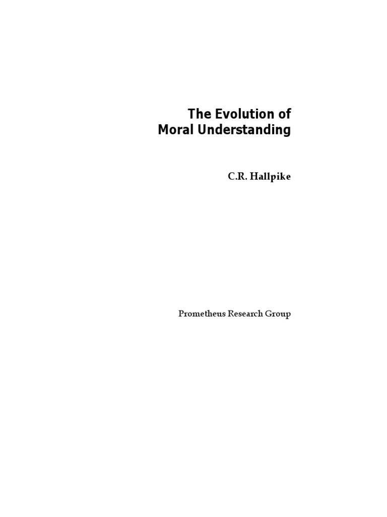 Evolution of Moral Understanding | PDF | Relativism | Morality