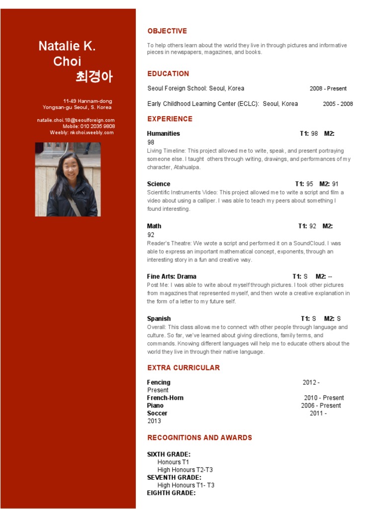 Natalie Choi Resume | PDF