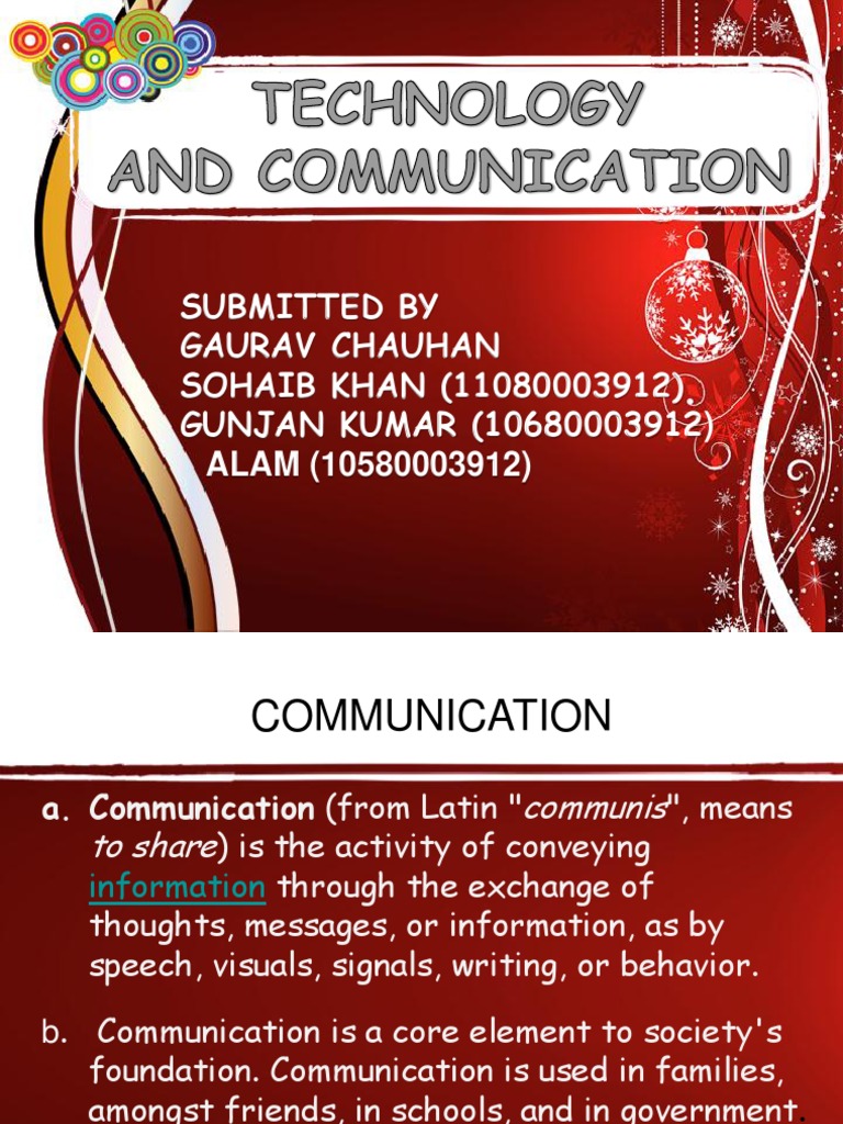 Impact of Technology on Communication | PDF | Videoconferencing ...