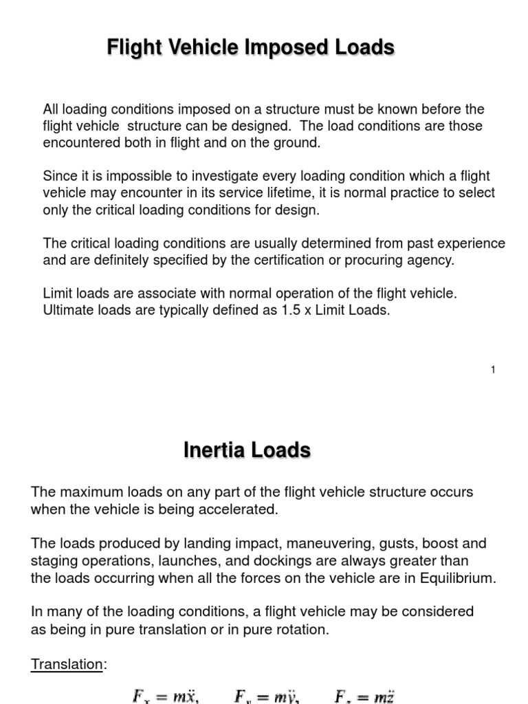 Flight Vehicle Loads | PDF | Acceleration | Center Of Mass