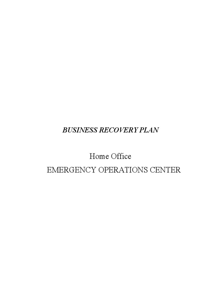 BCP - Sample EOC PDF | PDF | Business Continuity | Crisis Management