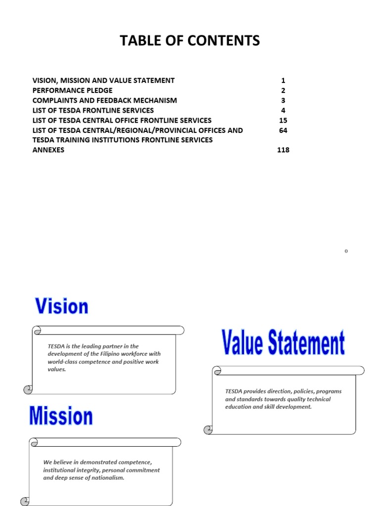 TESDA Citizens Charter | PDF | Security Guard | Receipt