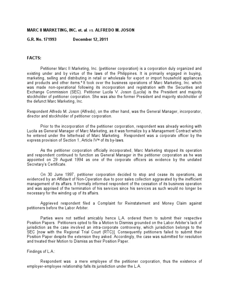 Marc II Marketing-Digest | PDF | Private Law | Common Law