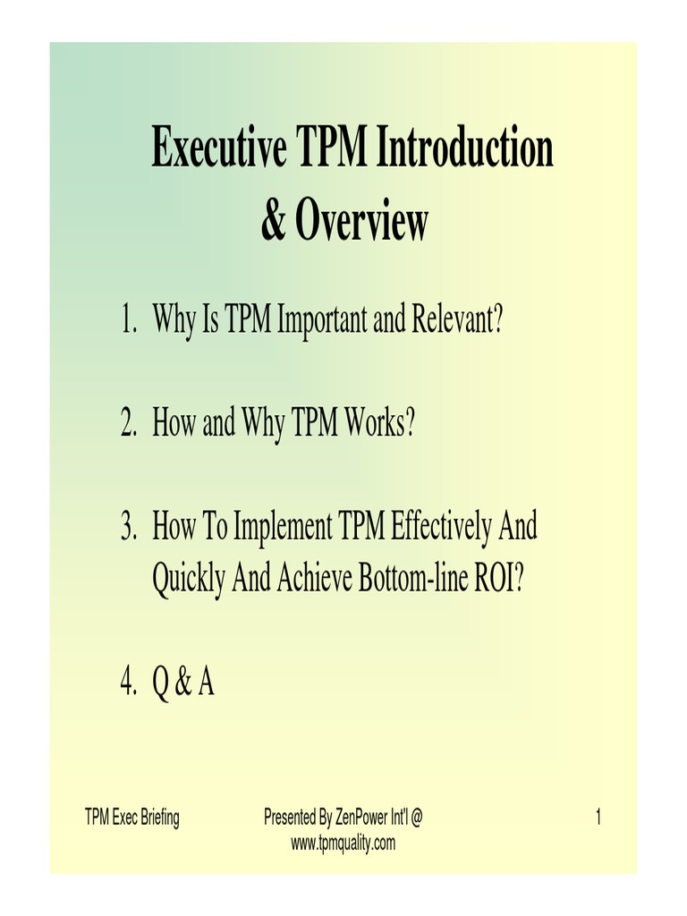 TPM How It Can Work | PDF