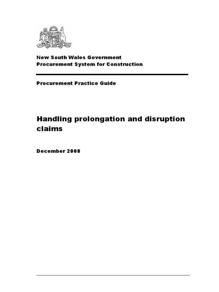 Handling Prolongation Claims | PDF