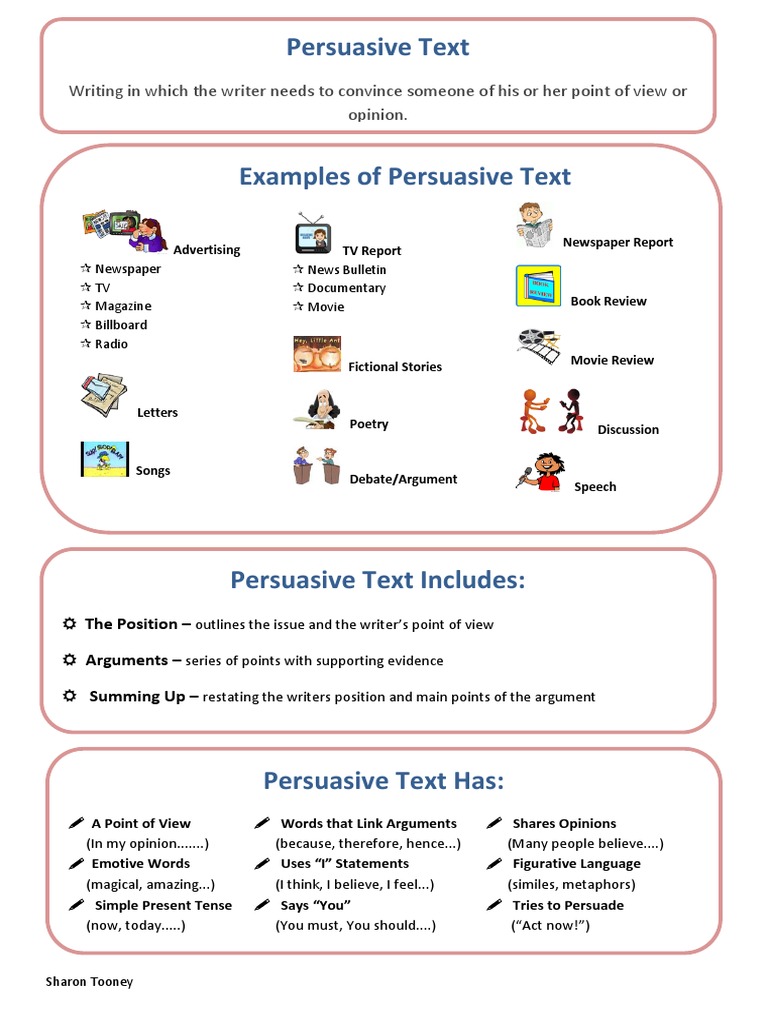 Understanding Persuasive Texts | PDF