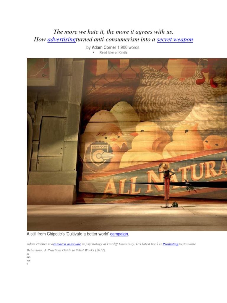 Advertising Secret Weapon: The More We Hate It, The More It Agrees With ...