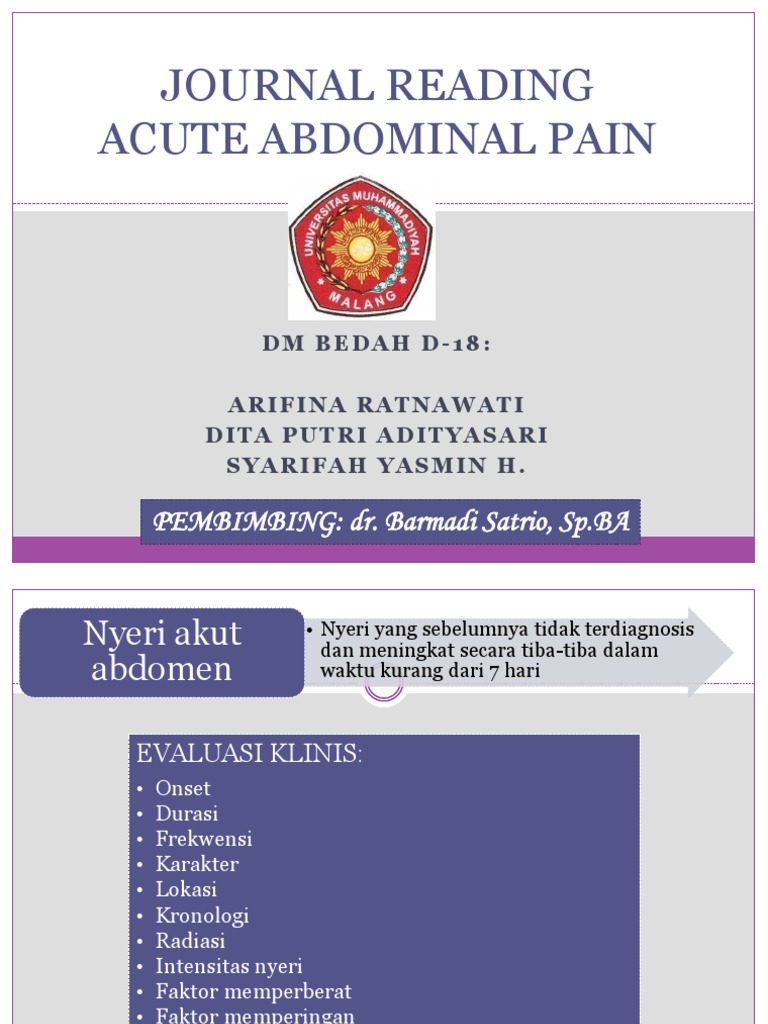 Journal Reading Akut Abdomen | PDF